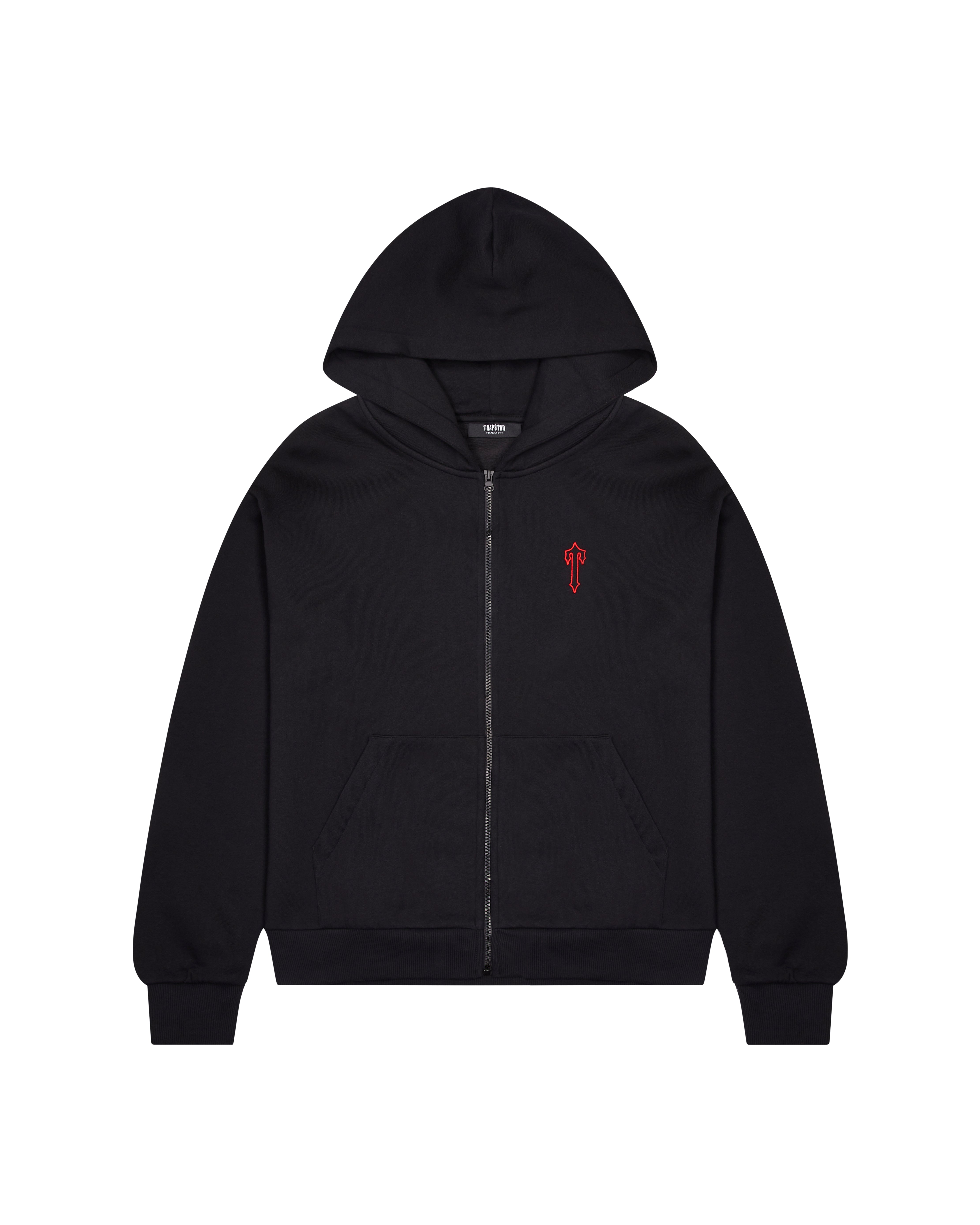 Trapstar Foundation Black/Red Zip Through Hoodie – Affordable ...